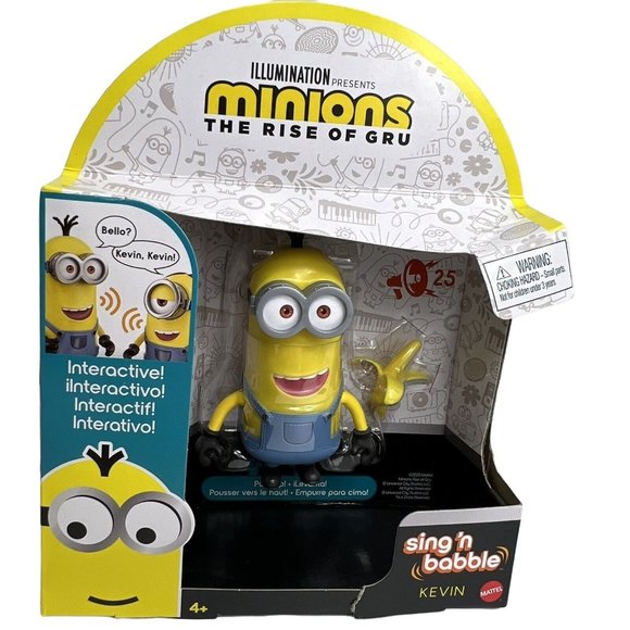 Mattel | Toys | Minions The Rise Of Gru Sing N Babble Kevin Interactive ...
